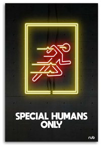 Gario Obraz na plátně Neonová pozornost rychlých lidí - Rubiant Rozměry: 40 x 60 cm