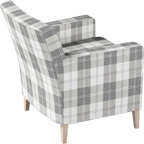 Potah na křeslo IKEA Karlstad barva šedá látka pletený vzor, vzorované