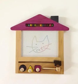 Magnetická kreslicí tabulka Oekaki - Domeček s kočičkou