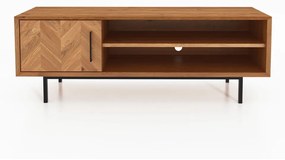 TV stolek z dubového dřeva v přírodní barvě 144x50 cm Abies – The Beds