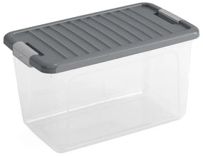 Plastový úložný box s víkem 49x30x28,5 cm W box M – KIS