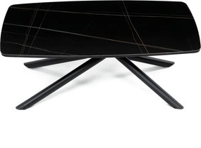 Konferenční stolek AHG-X7227 BK, slinutá keramika, mramor (120 x 70) cm