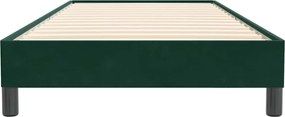 Postel Box Spring bez matrace tmavě zelená 90x220 cm samet 3315858