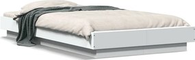 Rám postele s LED osvětlením bílý 75 x 190 cm kompozitní dřevo 3281154