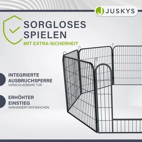 Juskys Kovová ohrádka pro štěňata Velikost: 160 × 80 cm