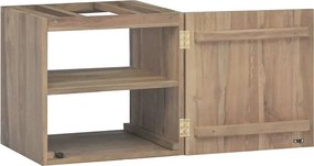 Nástěnná koupelnová skříňka 46 x 25,5 x 40 cm masivní teak 338252