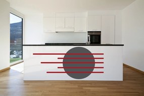 Lepy.cz Samolepka na zeď Kruh s pruhy Velikost (šířka x výška): 50x110cm, Barevná varianta: Jemná růžová