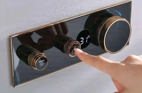 Podomítkový termostatický sprchový systém ELITE EDITION BCS1603 s displejem ve více barevných provedeních — Černá — Dva vývody