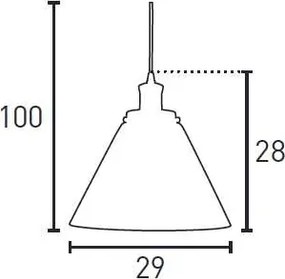 SEARCHLIGHT Závěsné industriální svítidlo Pyramid 3228BK