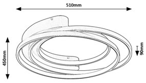 Rabalux 71288 - LED Stropní svítidlo HOLIZE LED/50W/230V