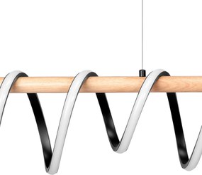 Toolight Toolight, LED stropní svítidlo 120cm 30W 4000K APP1288-CP, černá-hnědá, OSW-00943
