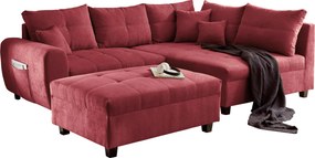 XXXLutz ROHOVÁ SEDAČKA, textil, kompozitní dřevo, bobulová MID.YOU - Sedací soupravy - 002220035703
