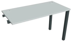 Stůl pracovní řetězící rovný 120 cm hl. 60 cm - Hobis Uni UE 1200 R Dekor stolové desky: šedá, Barva nohou: černá