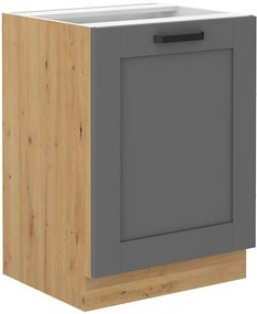 Kuchyňská skříňka LUNA 60 D 1F BB korpus: dub artisan, barva dvířek: šedá DUST