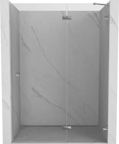 Mexen, Mexen Lunar pravé otočné sprchové dveře 140 cm, transparentní, chrom - 834-140-000-01-00-P