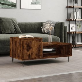 vidaXL Konferenční stolek 100x50x45 cm kompozitní dřevo [830833] Barva: bílá s vysokým leskem