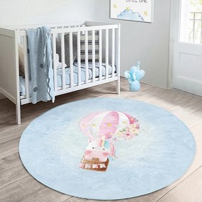 Světle modrý dětský koberec ø 80 cm Comfort – Mila Home