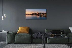 Obrazy na plátně Krakow Sunset řeky lock 140x70 cm