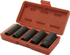 Sada rázových nástrčných klíčů 1/2" – 5 ks, pro litá kola Fortum 4700802