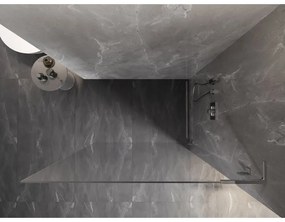 Mexen, Mexen Lunar L sprchová stěna pravá 100 x 200 cm, průhledná 8 mm, chrom - 830L-100-000-01-00-P