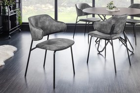 Designová jídelní židle Blois šedá samet
