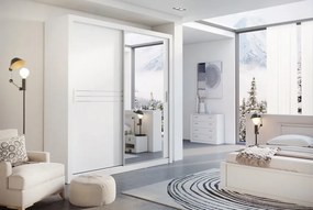 Casarredo - Komfort nábytek Šatní skříň IDEA 12, 203 bílá/zrcadlo