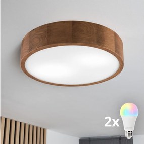 Brilagi - LED RGBW Stmív. strop. sv. CARVALHO 2xE27/9W/230V Wi-Fi dub pr. 37,5