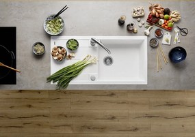 Blanco Metra XL 6 S, silgranitový dřez 1000x500x190 mm, 1-komorový, jemná bílá, BLA-527124