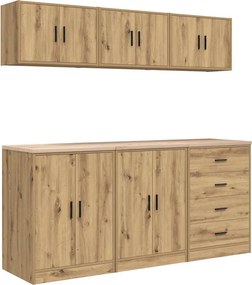 Garážové skříně 6 ks dub artisan kompozitní dřevo 3328349