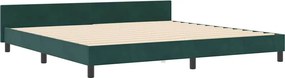 Postel s boxspringem s čelo Tmavě zelená 200 x 200 cm samet 3344966