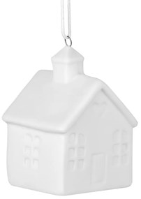 räder Závěsná dekorace domeček Home, bílá barva, porcelán