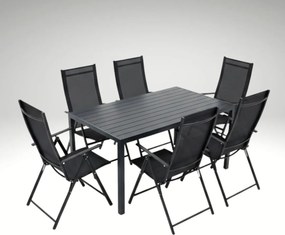 Vikio Zahradní set 140x80 pro 6 osob V136-140 černá