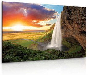 Malvis ® Obraz vodopád na Islandu Velikost: 120x80 cm