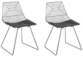Sada 2 kovových židlí stříbrné BEATTY Beliani