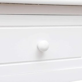Psací stůl bílý 108 x 45 x 76 cm masivní pavlovnie 338537