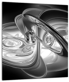 Obraz moderní šedé abstrakce (30x30 cm)