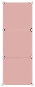 Dětská modulární skříň s 6 úložnými boxy růžová PP - Default Title