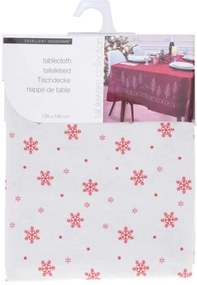 Excellent Houseware Vánoční ubrus se sněhovými vločkami, 130 x 180 cm Vzor: A