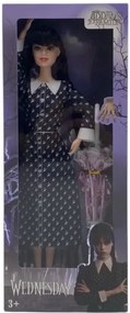 Wednesday Addams Family figurky, mix druhů Varianta: B - puntíkaté šaty s límečkem (28 cm)