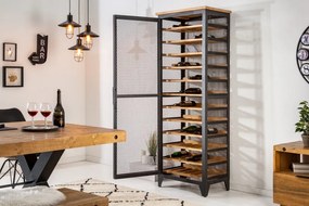 Vitrína na víno Winebar 184 cm přírodní - borovice