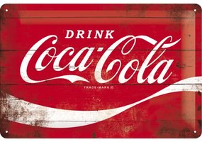 Postershop Plechová cedule: Coca-Cola (klasické logo) - 20x30 cm