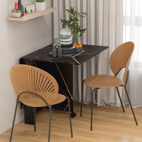 Skládací kuchyňský stůl HOMCOM, skládací jídelní stůl se 2 skládacími deskami, 2 kolečky s brzdami, pro 6 osob, nosnost 20 kg, 120 x 80 x 73 cm, imit…