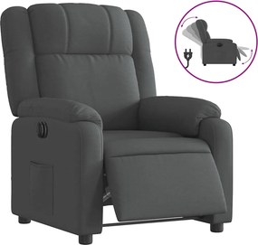 Elektrické polohovací křeslo tmavě šedé textil 3205179