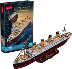 CUBICFUN 3D puzzle Titanic / 125 dílků / 60,9 x 10,1 x 20,8 cm