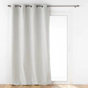 Záclona na průvlečných kroužcích JUPITER NATURAL, 140 x 260 cm, termoizolační