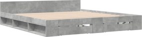 Rám postele se zásuvkami betonově šedý 180 x 200 cm kompozit 3280730