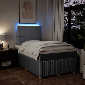 Box spring postel s matrací světle šedá 120 x 200 cm textil 3294316