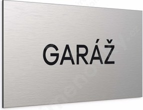 ACCEPT Označení podlaží "GARÁŽ" - stříbrná tabulka - černý popis