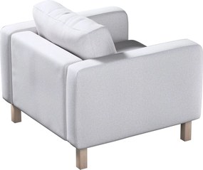 Potah na křeslo IKEA Karlstad, krátký barva šedá látka pletený vzor