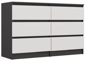 Komoda MALWA M6 120 - antracit + bílá